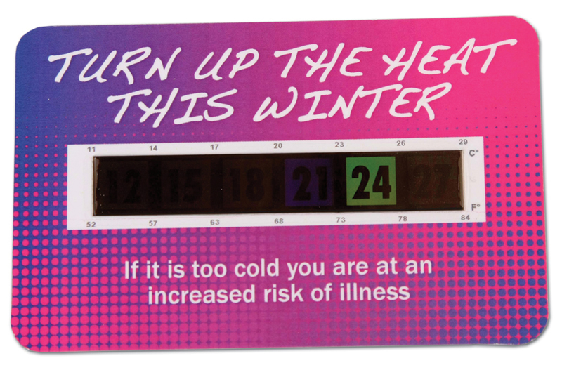 Small thermometer cards | Temperature Gauge cards