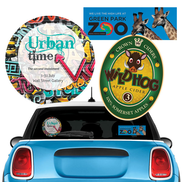 Car window stickers | charity fundraising stickers | vinyl window ...