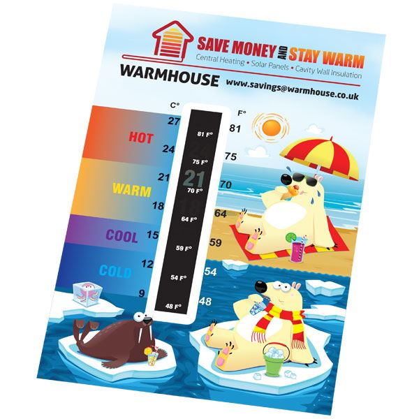 Temperature gauge cards| large thermometer cards | printed thermometer ...