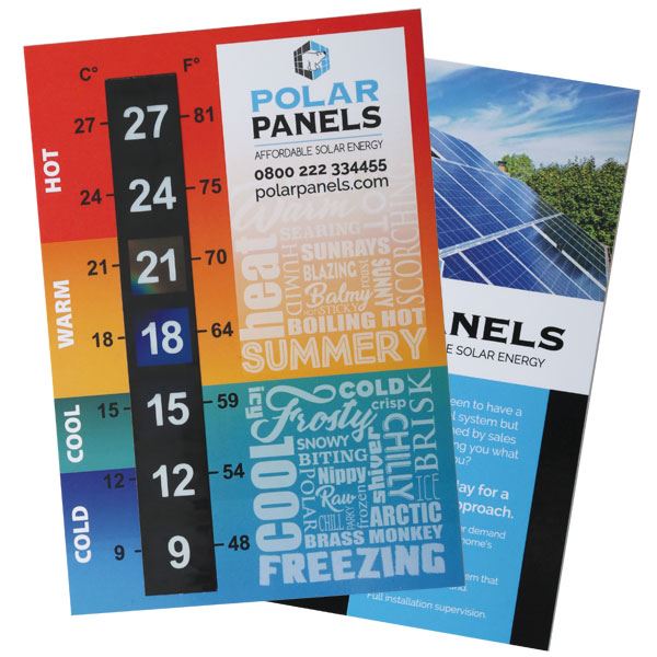 Temperature gauge cards | Large print thermometer cards | Printed ...